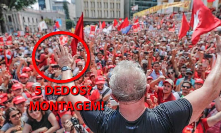 Foto do Lula acenando para a multidão com 10 dedos nas mãos é ...